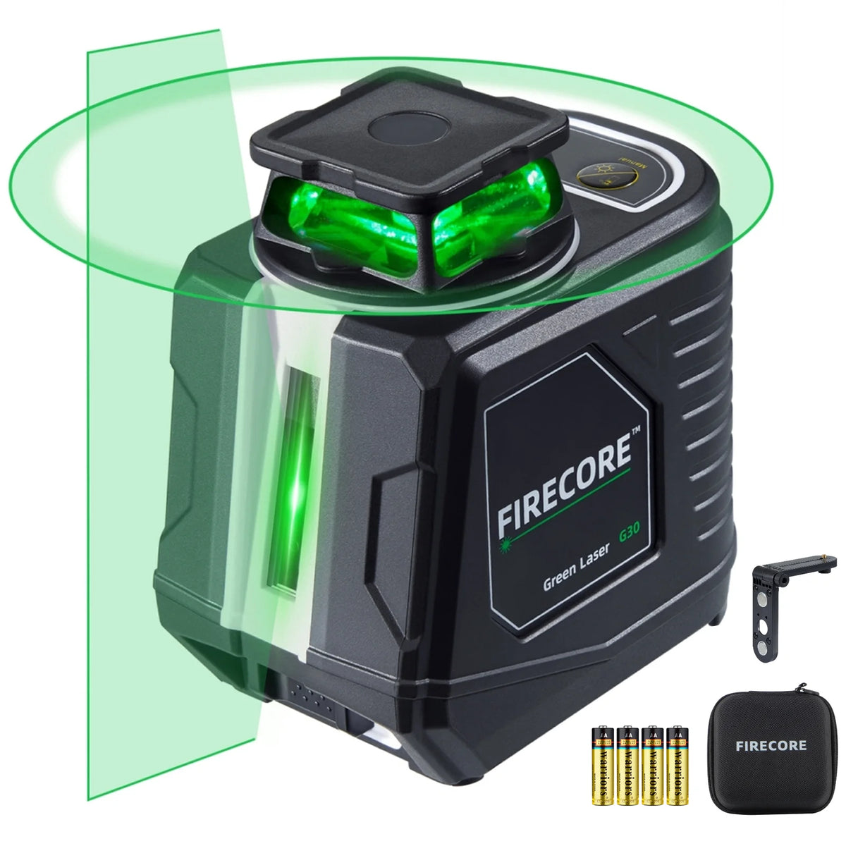Firecore G30- Self-Leveling Green Beam Cross Line Laser Level